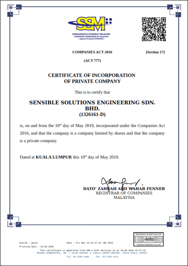 About – Sensible Solutions Engineering Sdn Bhd